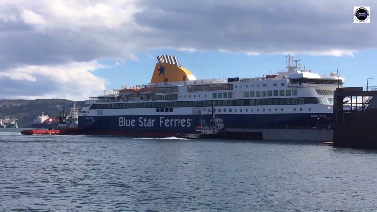 Elefsis Shipyards - Blue Star Delos Δεξαμενισμός - YouTube