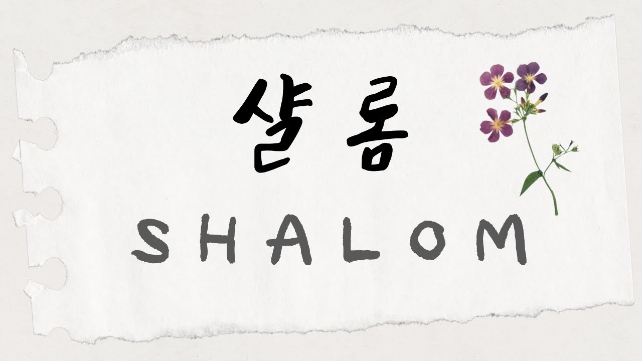 ⎡샬롬⎦ 🌼 Shalom⎪Sub Eng - YouTube