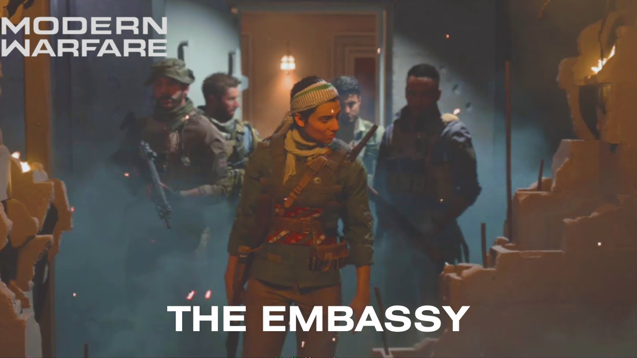 Call Of Duty: Modern Warfare Mission 7 " The Embassy " Gameplay On XBOX ...