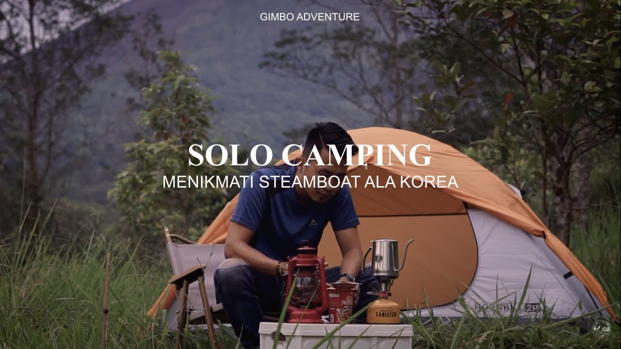 Solo Camping: Enjoying a Korean Steam Boat - YouTube