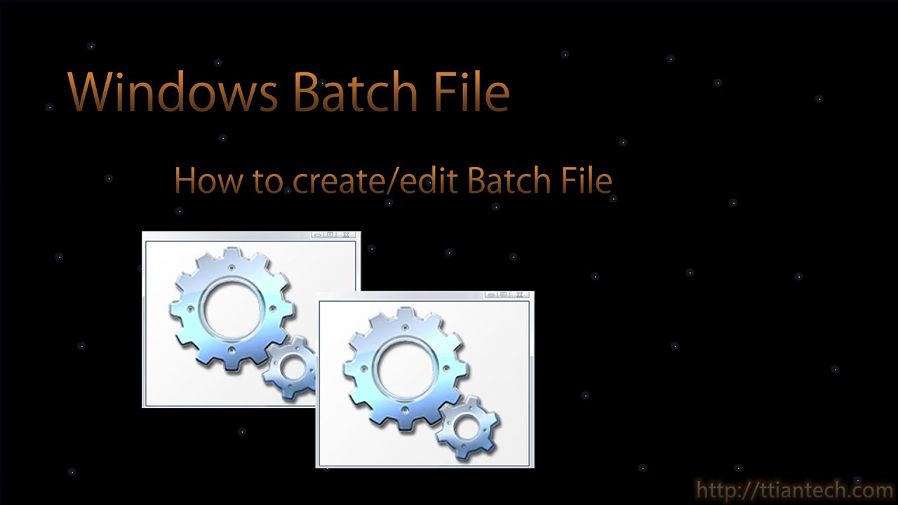 BatchFile How To Create Edit Batch File YouTube BatchFile How To Create Edit Batch File YouTube