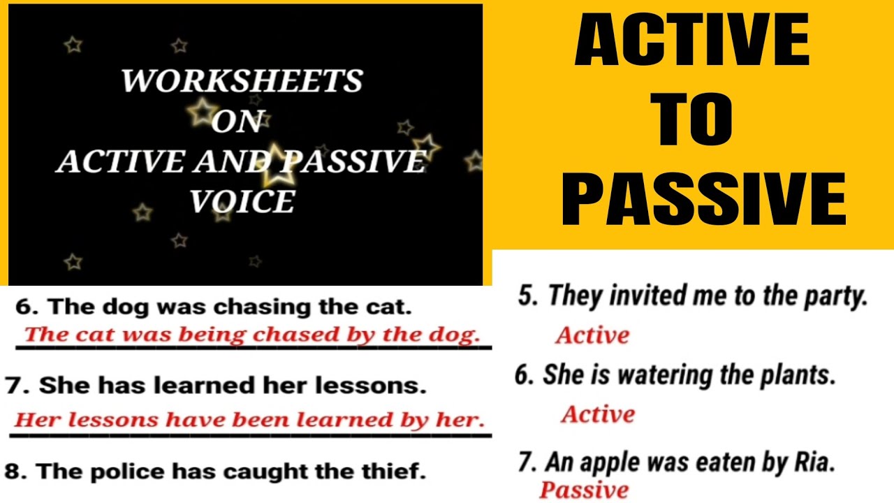 ACTIVE TO PASSIVE VOICE | How to convert active to passive voice - YouTube