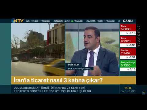 Türkiye-İran İş Konseyi Başkanımız Ümit KİLER, NTV' Dış Ekonomik İlişkiler Programında
