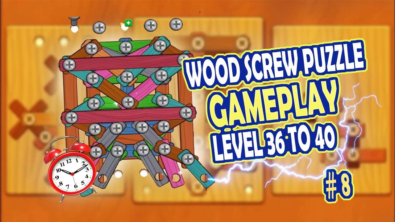 Wood Screw Puzzle Gameplay 🧩 | Levels 36-40 Solved with Expert Tips ...