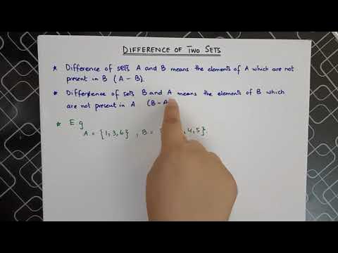 HOW TO FIND DIFFERENCE BETWEEN TWO SETS | Class 7 Maths - YouTube