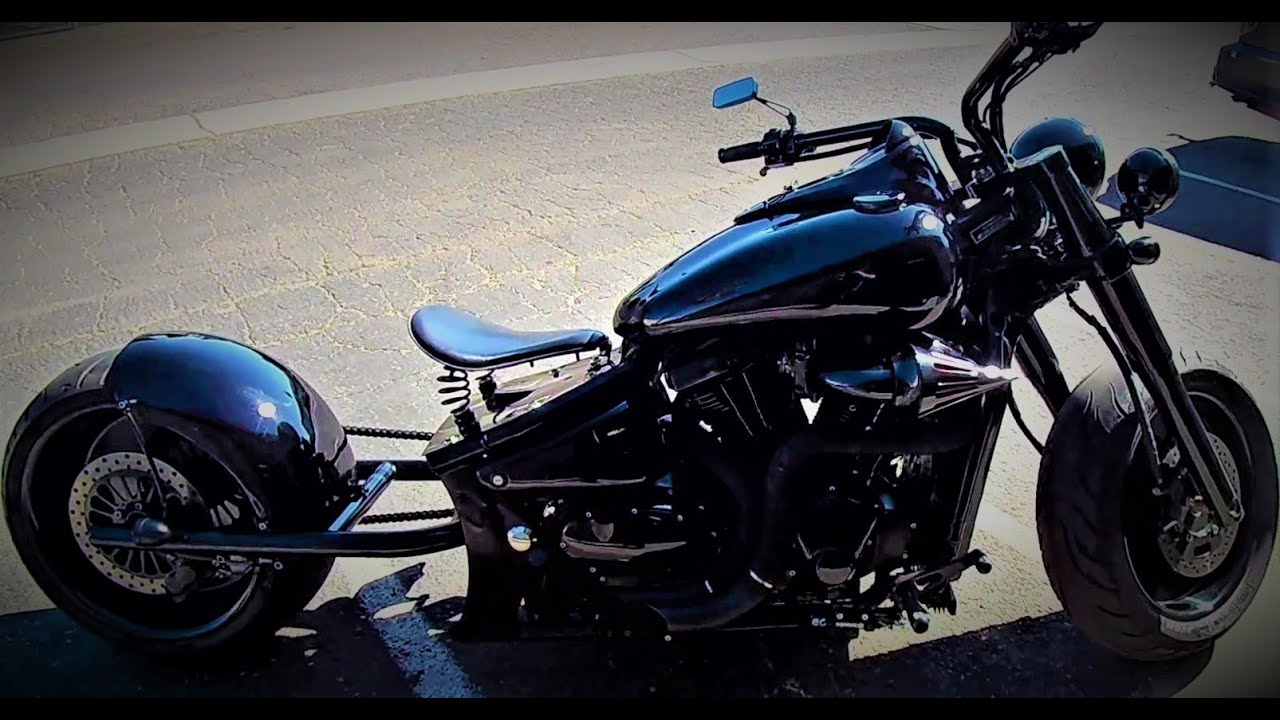 Super stretched motorcycle. Vulcan 2000 wicked bike with extended ...