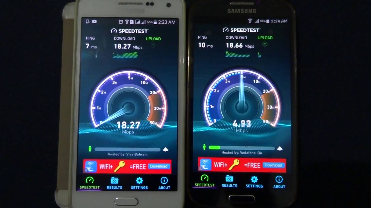 speed test samsung galaxy A5 and samsung s4 - YouTube