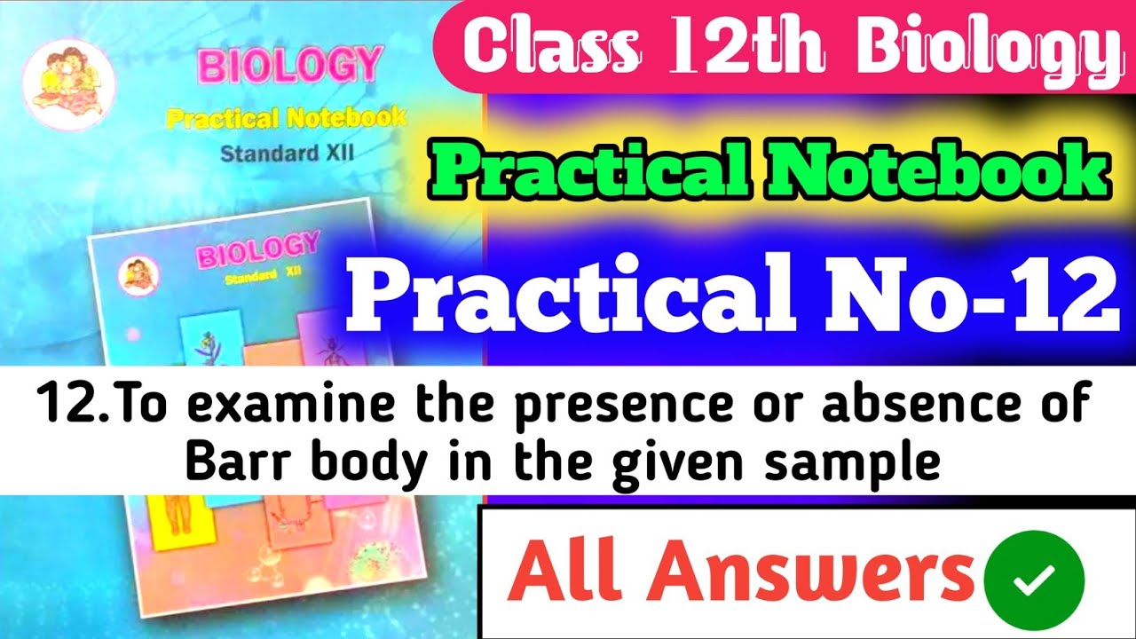 Class 12th Biology Practical Notebook|| 12.To examine the presence or ...