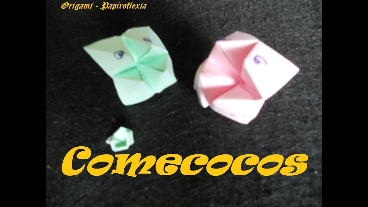 Origami - Papiroflexia. Tutorial: Comecocos, muy facil - YouTube