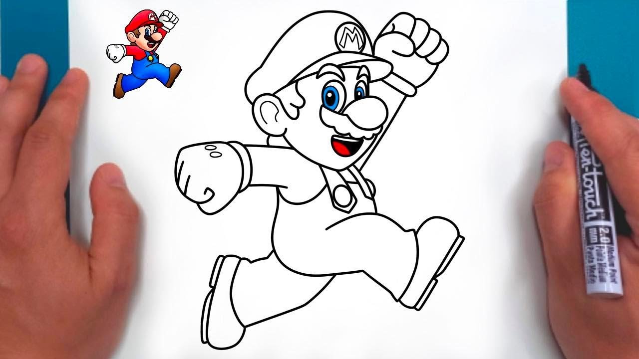 Cum DESENEZ pe SUPER MARIO - Usor de Desenat si Colorat pas cu Pas pt ...