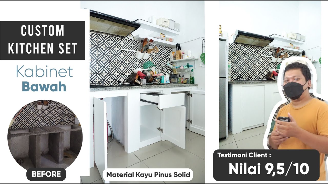 Custom Kitchen Set Kabinet Bawah - YouTube