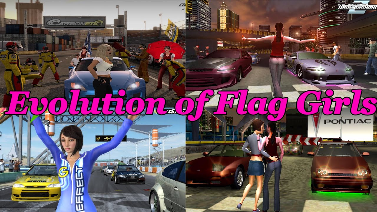 Evolution of Flag girls in Need for Speed Games - YouTube