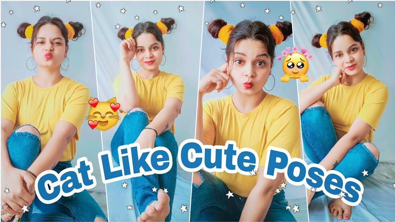 30+ Cat Like Cute Poses for girls | Cute Cute Sitting Poses for girls ...
