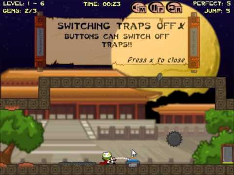 Ninja Frog - Flash Game - Gameplay - YouTube