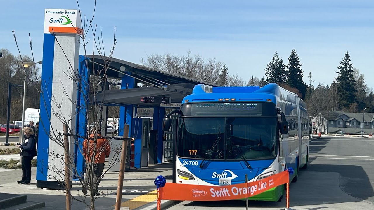 Community Transit Swift Orange Line (196th St Segment) - YouTube