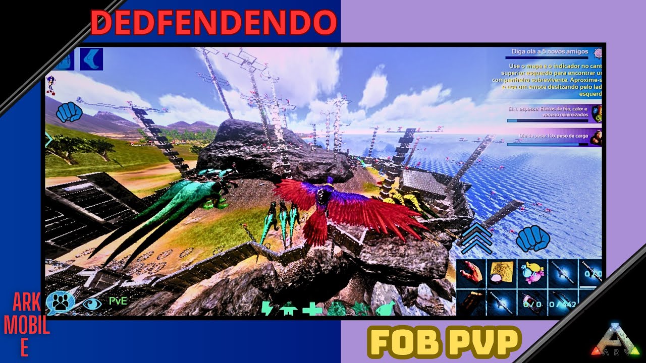 1 V4 DEFENDENDO FOB ark mobile #pvp #arksurvivalevolved #pvp servidor ...