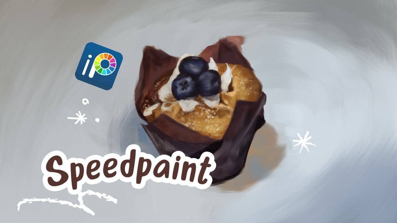 [Speedpaint] Still Life study #2 Blueberry Muffin • Ibis Paint - YouTube