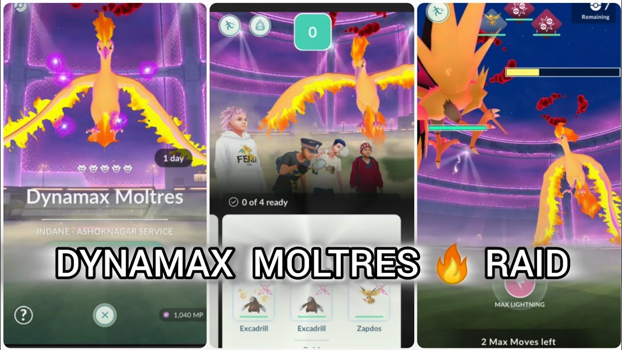 Dynamax Moltres Raid In Pokemon Go #pokemongo #dynamaxraid # ...
