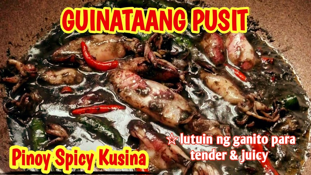 Easy Ginataang Pusit | Squid Recipe - Filipino Style - YouTube