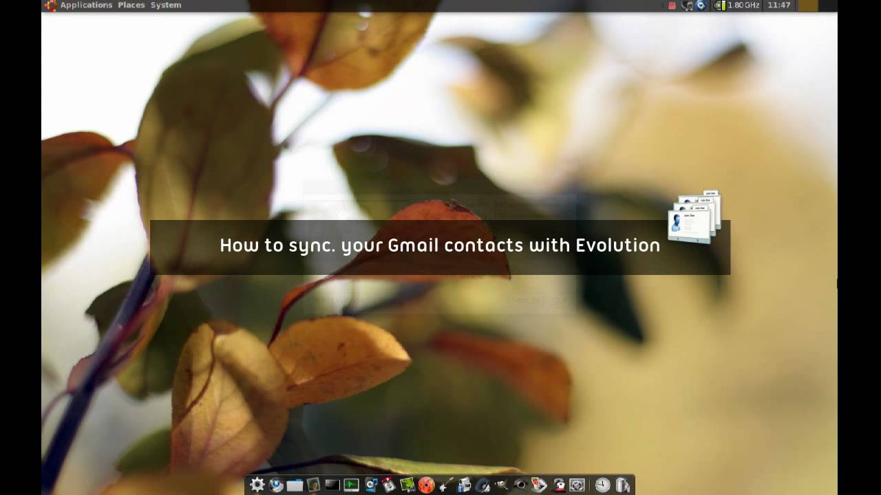 How to sync. your Gmail contacts with Evolution #65 - YouTube