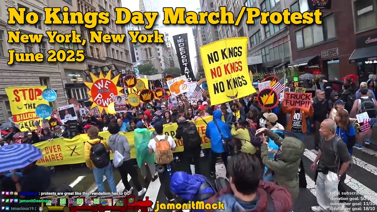 No Kings Day NYC March - Just the March - 06.14.2025 - YouTube