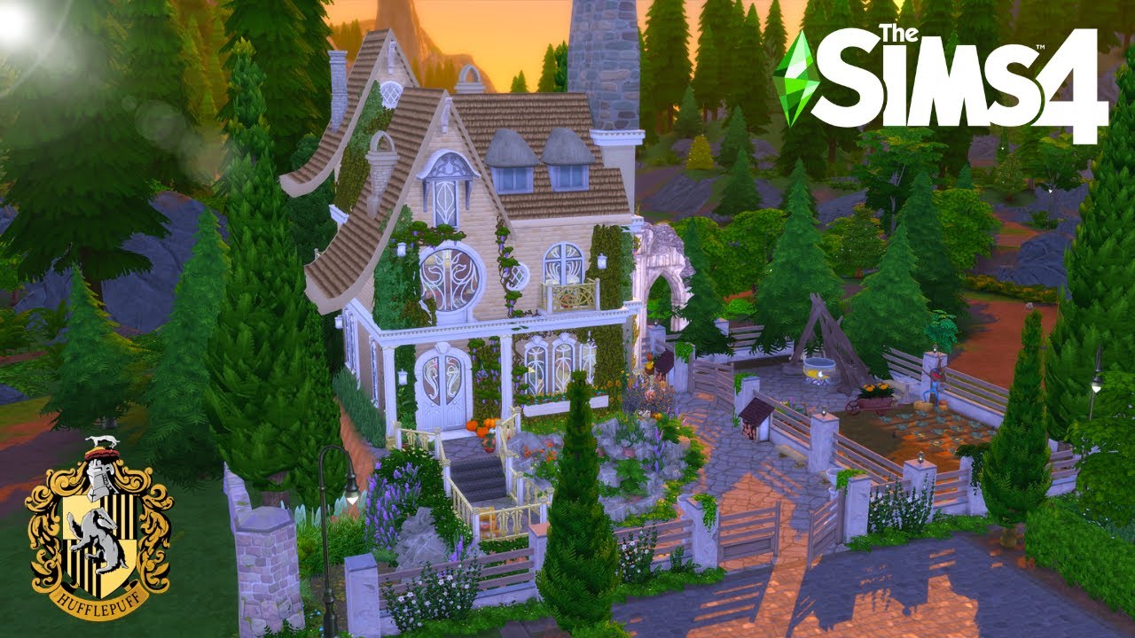 Hufflepuff House 🦡💛 || The Sims 4 Speed Build || NO CC - YouTube