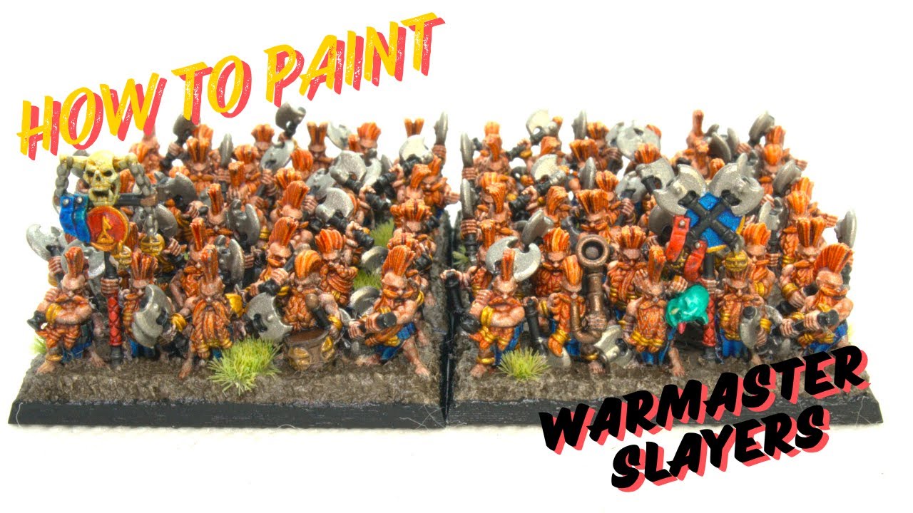 How to Paint: Warmaster Dwarf Slayers - YouTube
