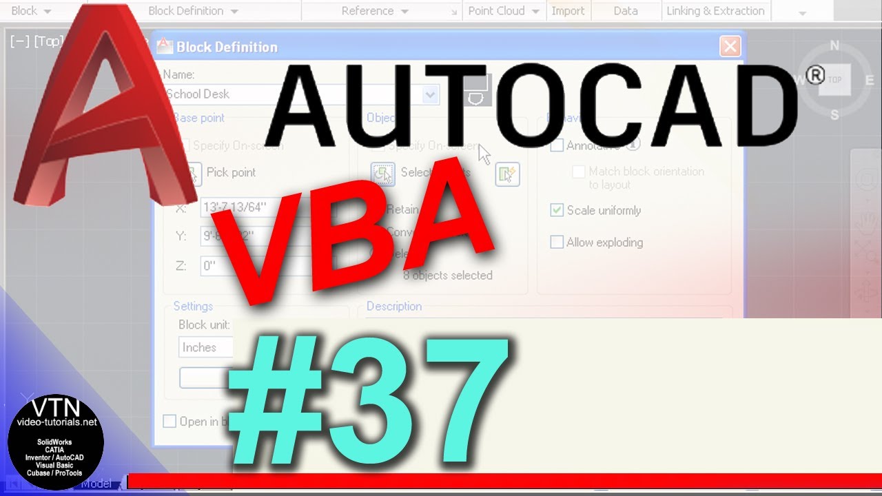 Autocad Vba 37 Edit Macro Youtube