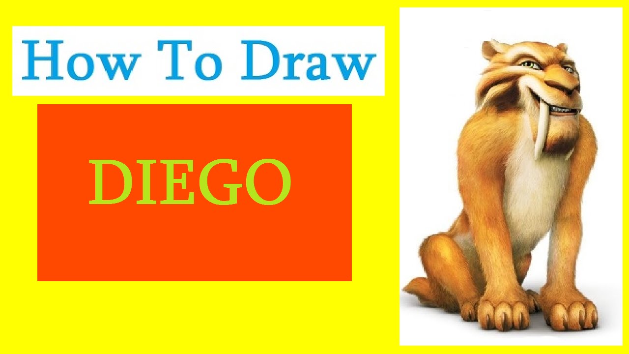 How to Draw a Diego / Как нарисовать тигра Диего - YouTube