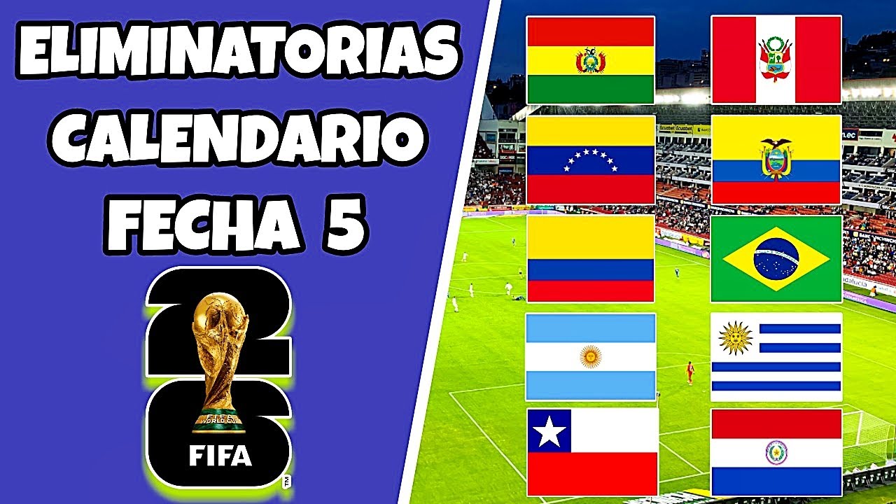 Calendario de las Eliminatorias Sudamericanas 2026 FECHA 5 - YouTube
