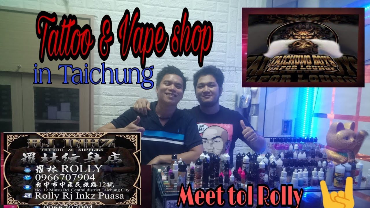 TATTO AND VAPE SHOP IN TAICHUNG CITY - YouTube