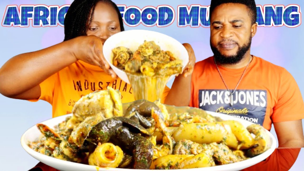 EXTREMELY HOT MASSIVE BROWN FUFU | AMALA AND EWEDU SOUP MUKBANG ...