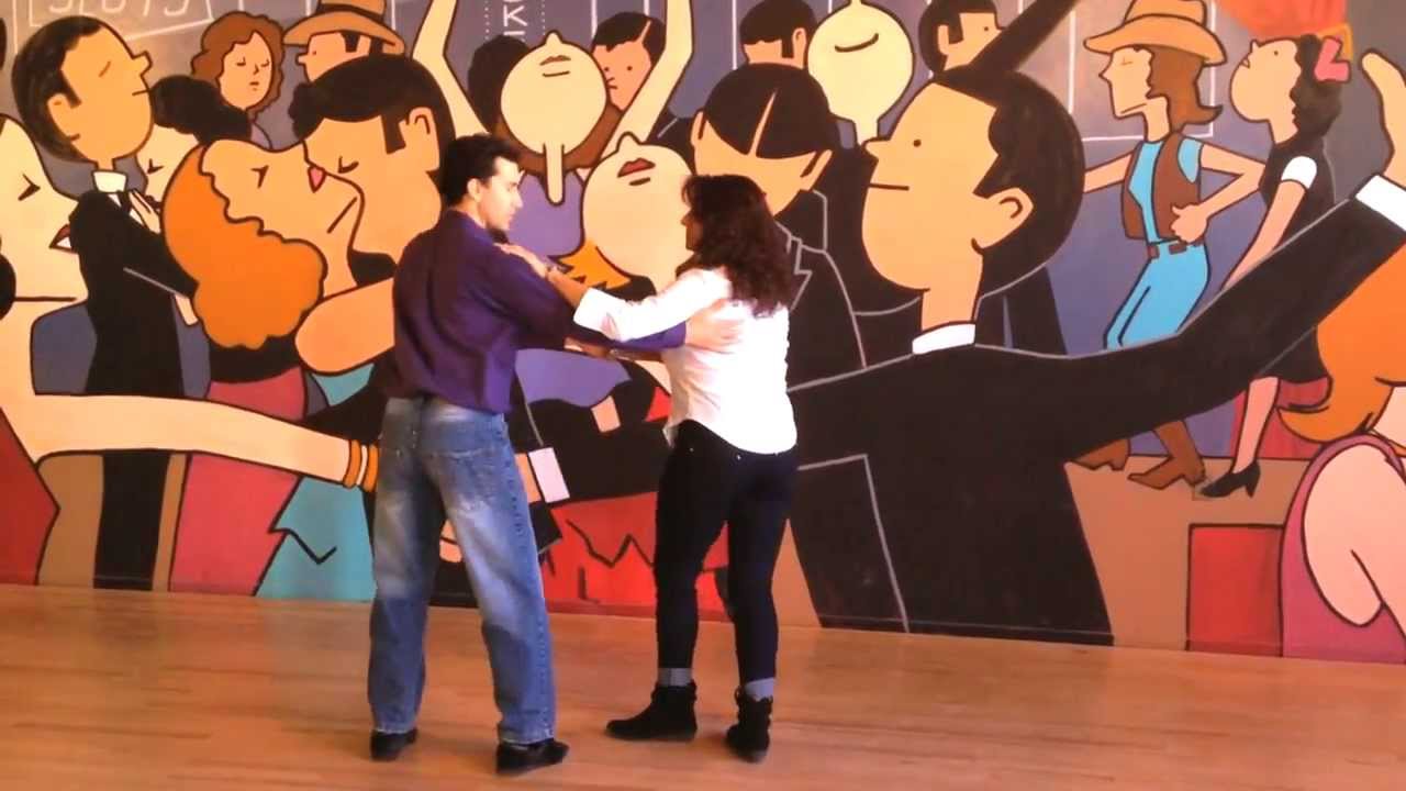 How to Hustle Basic Dance Lesson Frame, Posture Turning Techniques ...