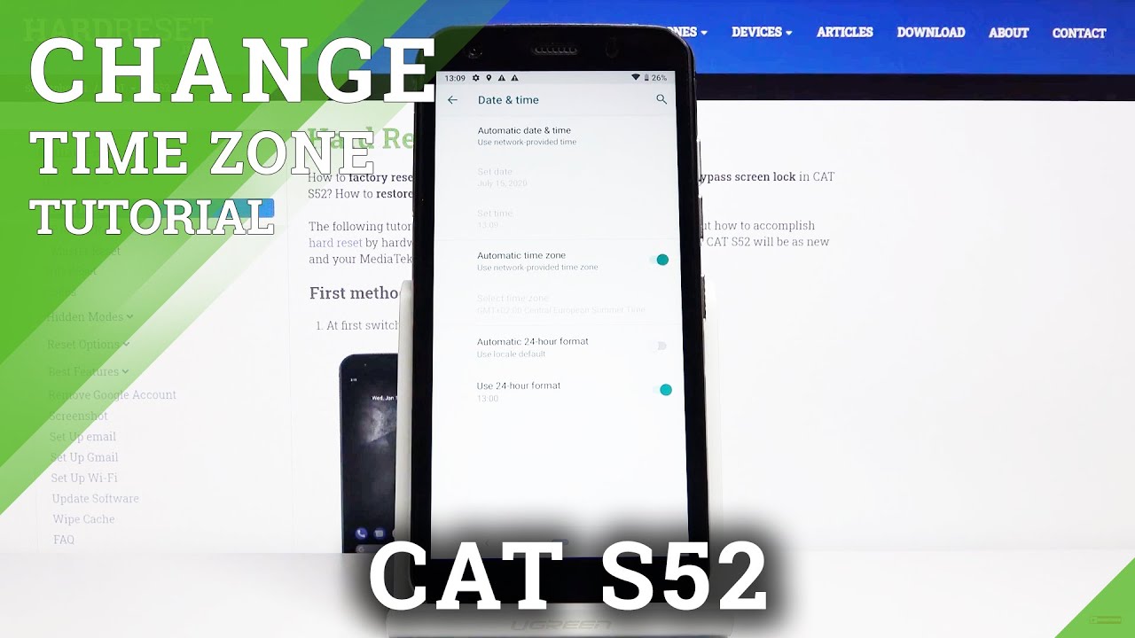 How to Change Date and Time in CAT S52 – Set Date and Time - YouTube