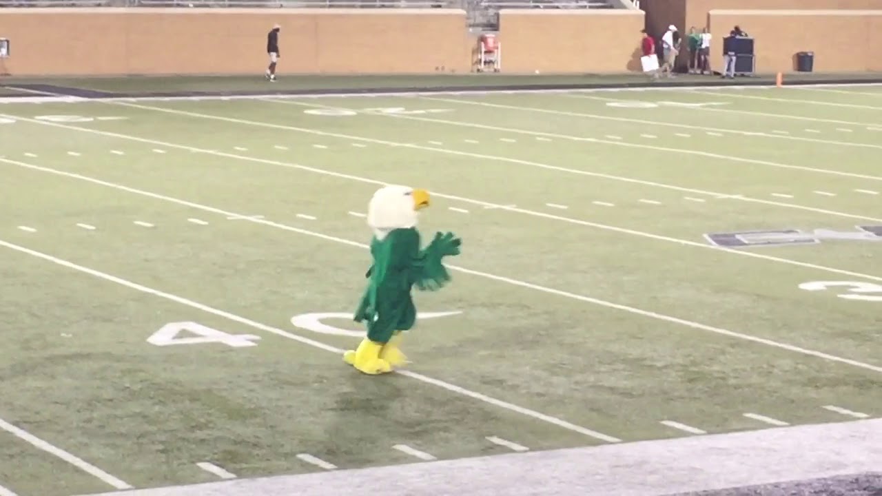 Quinn Redmond as Scrappy the Eagle at UNT - YouTube