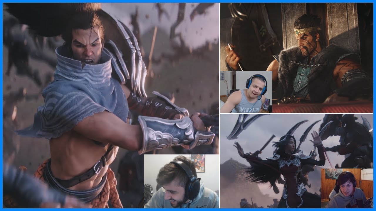 Yassuo, Tyler1, LLStylish React to New Yasuo, Draven, Irelia..Cinematic ...
