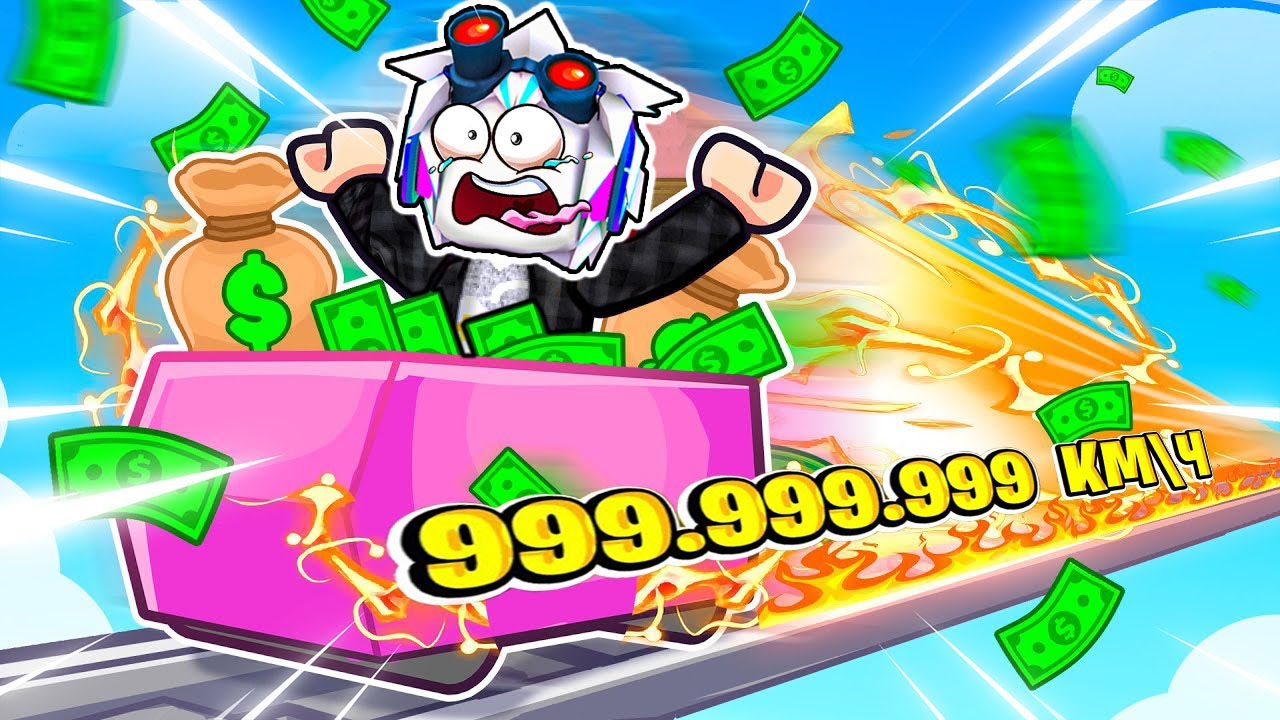 САМАЯ БЫСТРАЯ ВАГОНЕТКА НА 999.999.999 КМ СКОРОСТИ! ROBLOX Ride a Cart ...