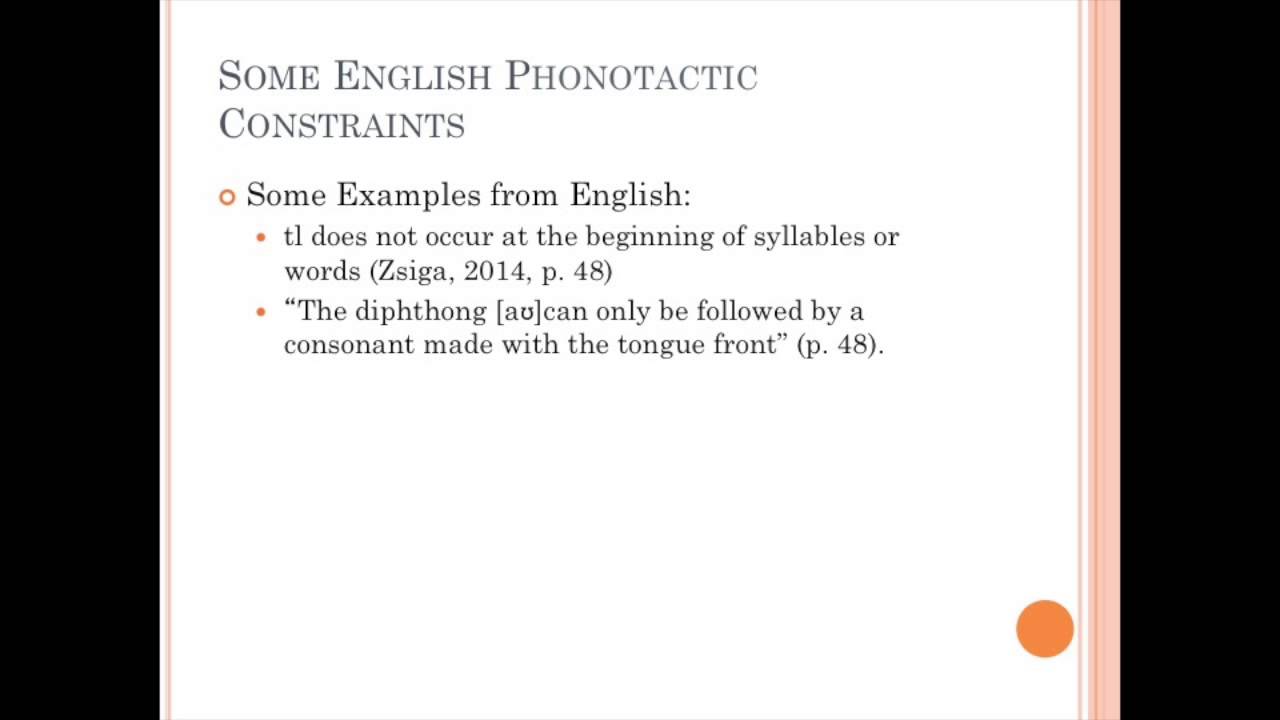ASection 4 4 Phonotactics - YouTube