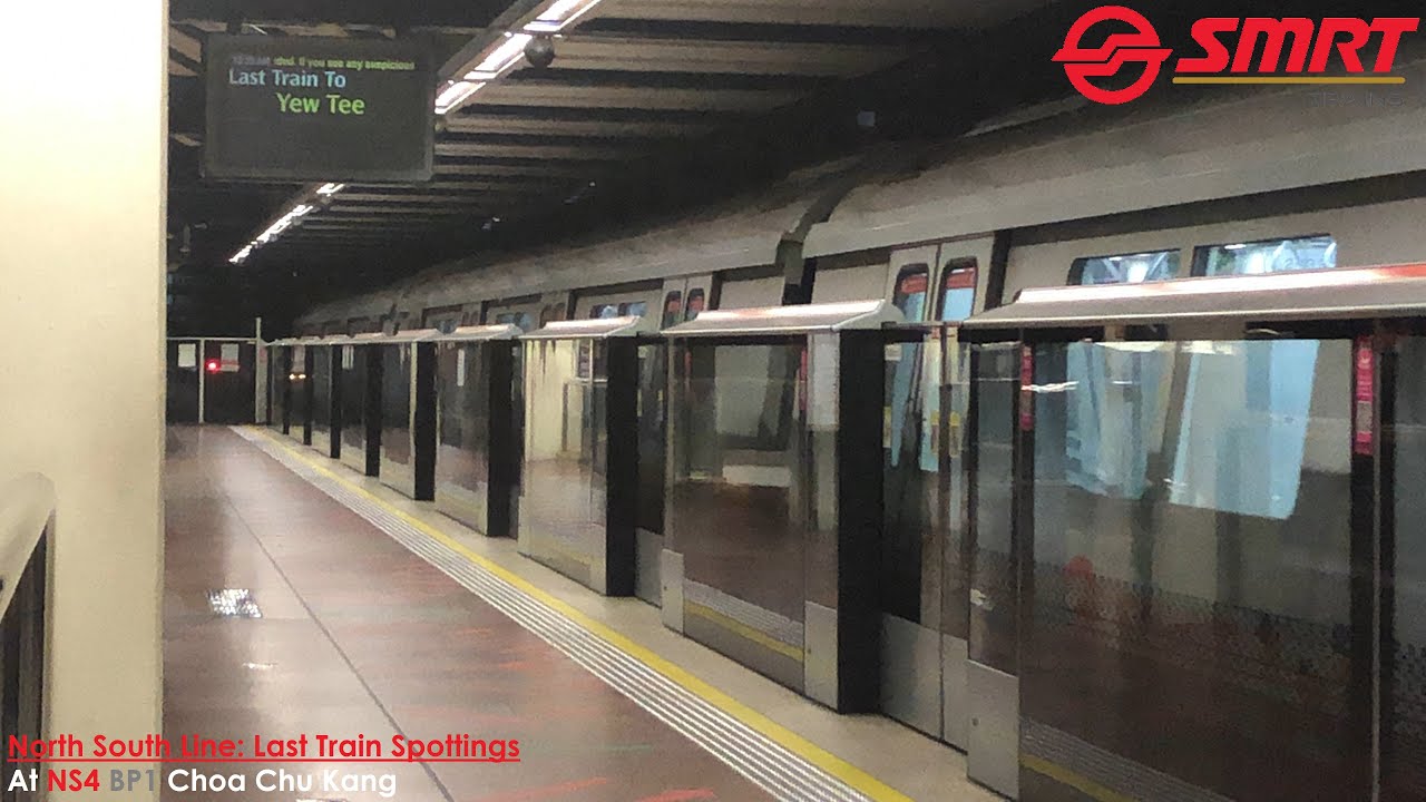 ⁴ᴷ⁶⁰ SMRT Trains - North South Line Last Trains at Choa Chu Kang on CNY ...