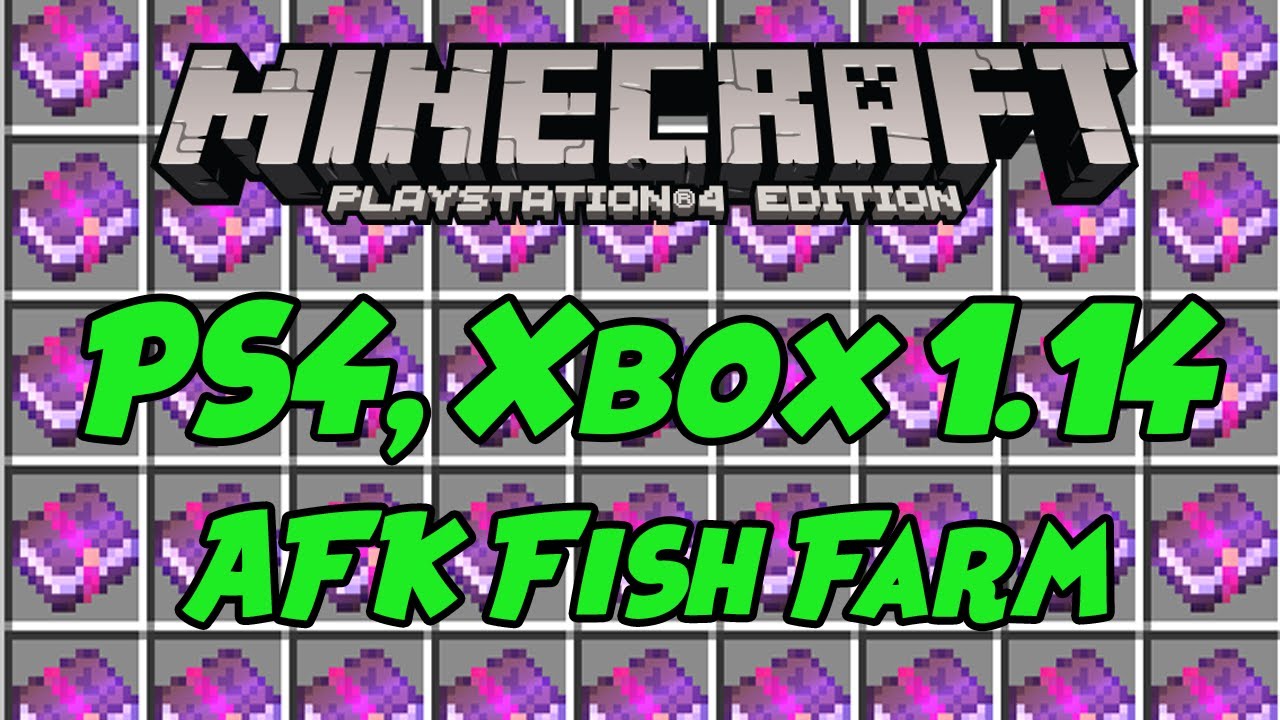 Minecraft 1.14 AFK Fish Farm Tutorial - (CONSOLE EDITION) *PS4 And XBOX ...