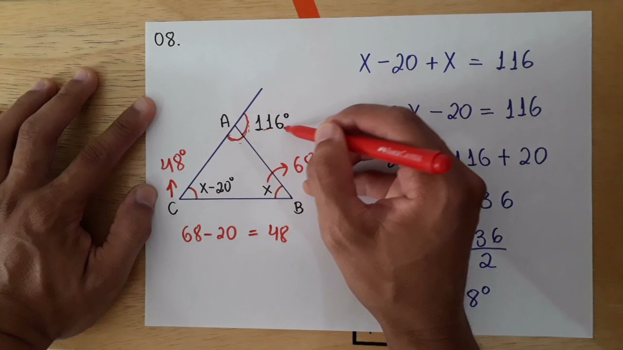 Teorema Do ângulo Externo Exercícios Resolvidos Youtube