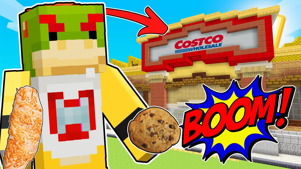 Bowser J Becomes A COSTCO GUY! (BOOM!) | Minecraft Nintendo Fun House ...