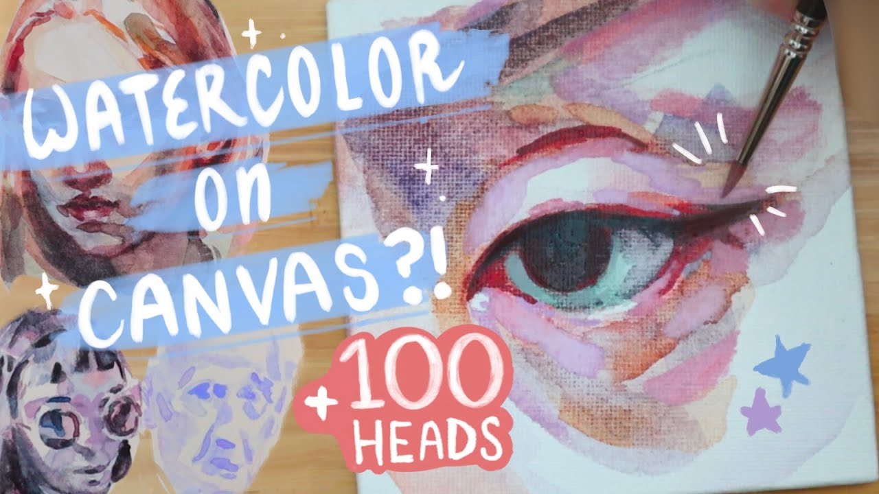 Trying Watercolor Ground & 100 Heads Challenge! - YouTube