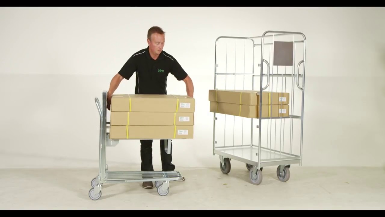 Self leveling in store trolley KM4202 F - YouTube