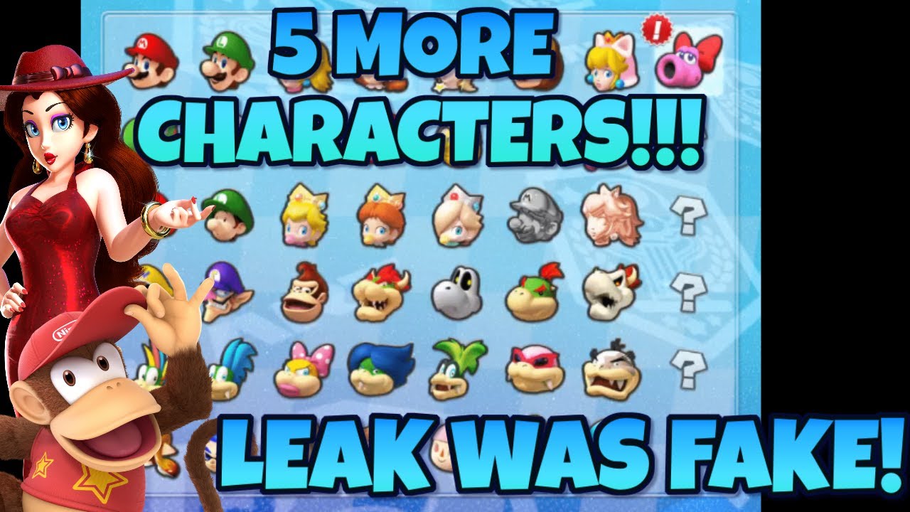 MARIO KART 8 DELUXE DLC- LEAK WAS FAKE!!! 5 MORE CHARACTERS CONFIRMED ...