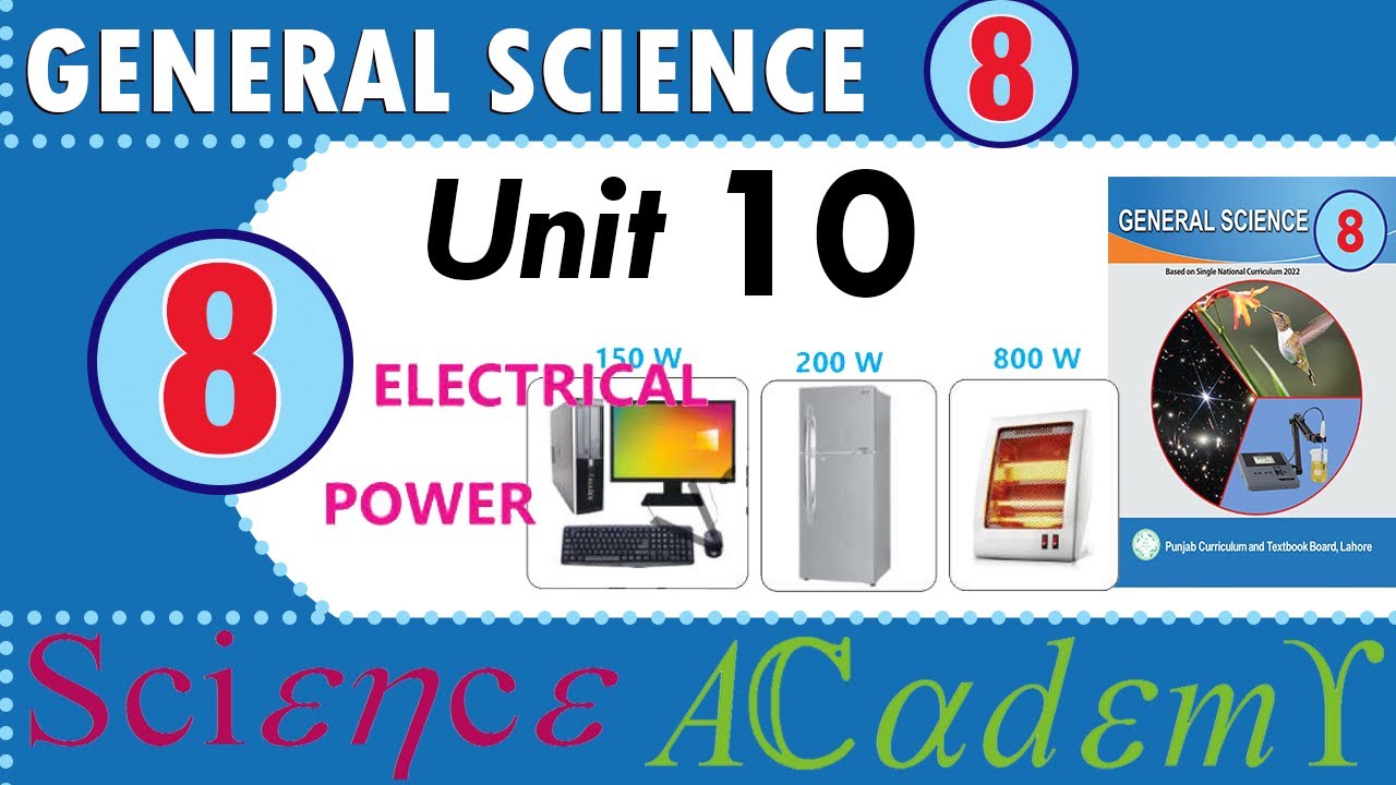General Science 8 Class SNC 2023 Unit 10 | Electrical Power ...