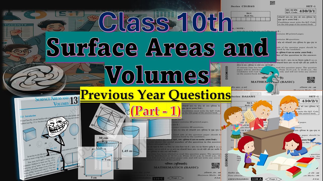 Class 10 Maths | Surface Area & Volume PYQs | Most Repeated Board Exam ...