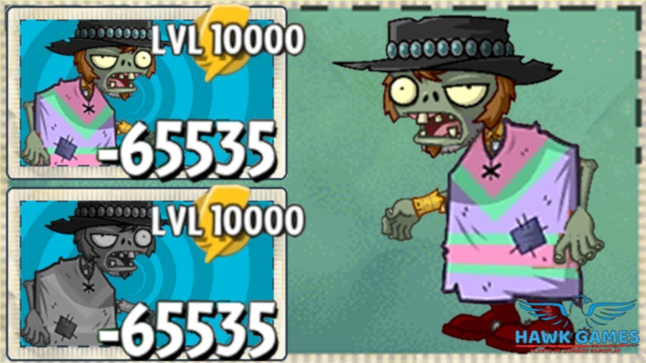Plants vs Zombies 2 Easter Poncho Zombie Upgraded to Level 10000 - YouTube