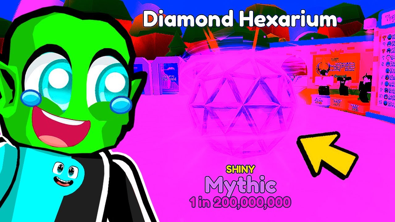 5e-07% 🌑 SHINY MYTHIC Diamond Hexarium in Bubble Gum Simulator INFINITY ...