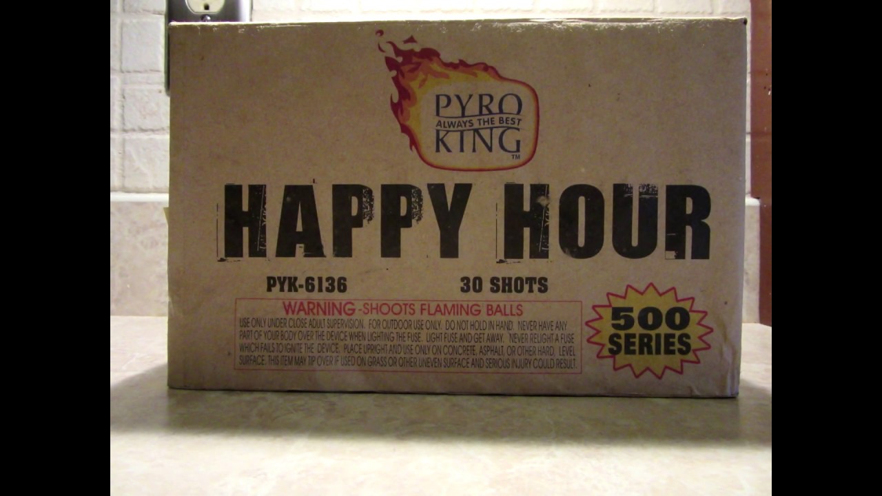 Happy hour Pyro King fireworks 30 Shots - YouTube